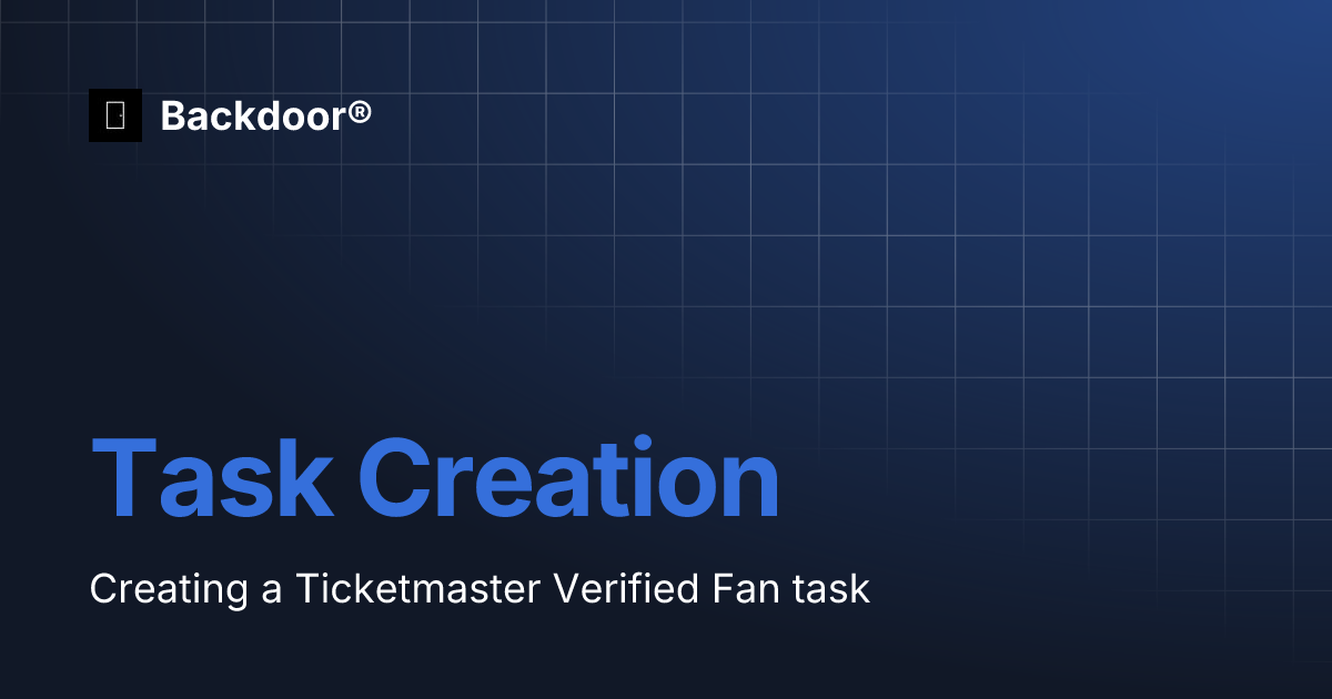 Task Creation | Backdoor®